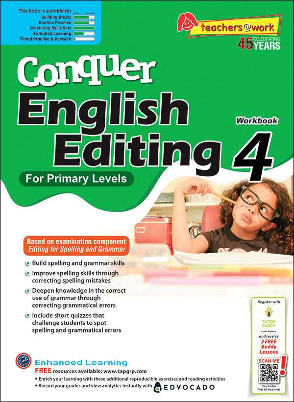 Primary 4 Conquer English Editing Workbook 4-4th Edition – Popular Book Company Pte Ltd