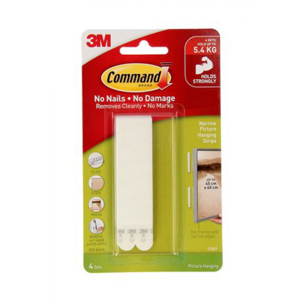 Command™ 17207 White Narrow Picture Hanging Strips – Popular Book ... Command™ 17207 White Narrow Picture Hanging Strips – Popular Book ...