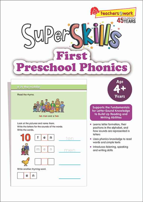 Super Skills First Preschool Phonics (age 4+ Years) – Popular Book ...