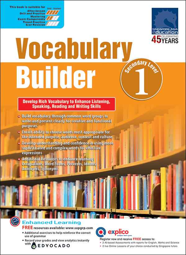 Secondary 1 Vocabulary Builder Secondary Level 1-6th Edition – Popular ...