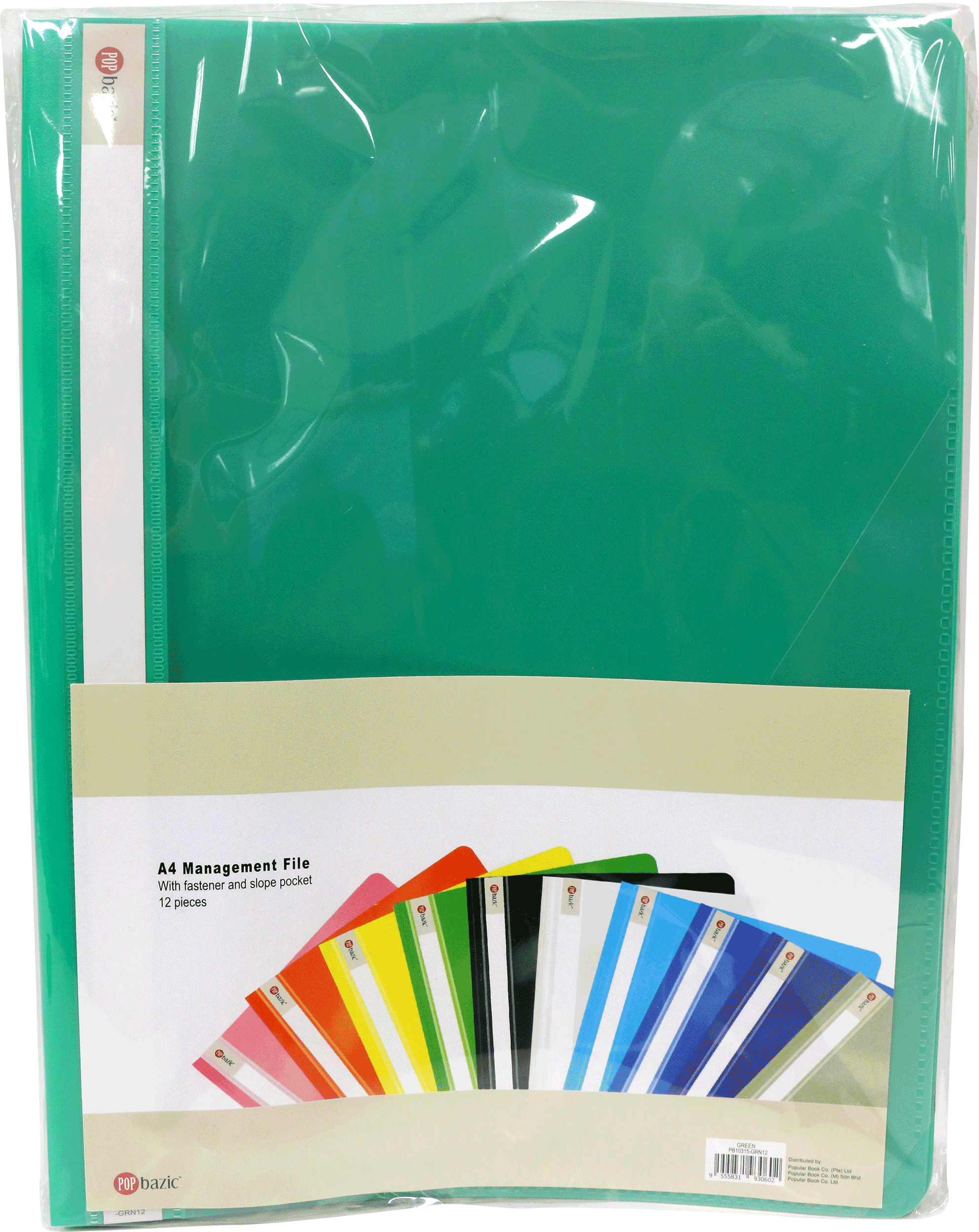 POP BAZIC A4 Management File Assorted Colours - 12 Pcs Pack – Popular ...