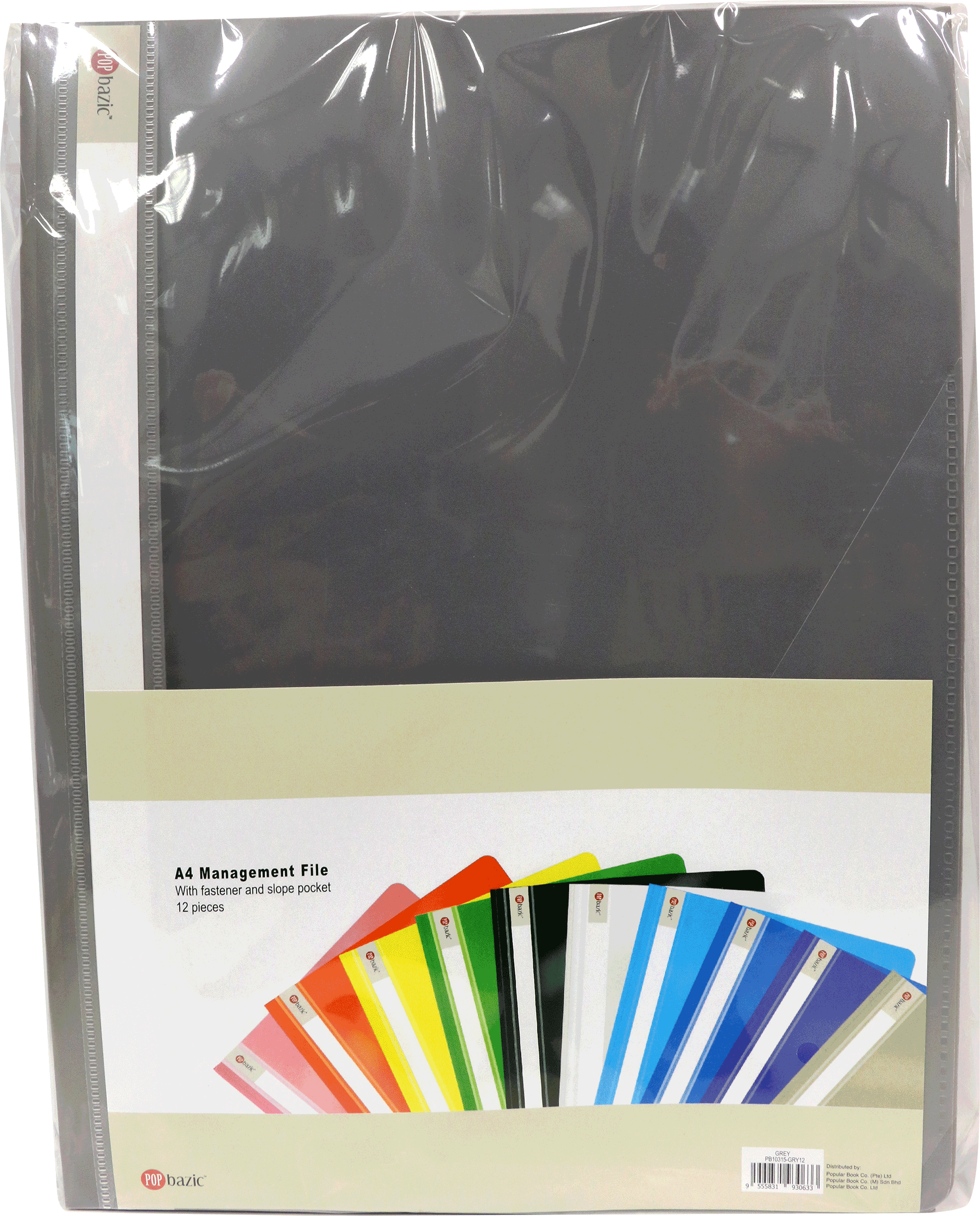 POP BAZIC A4 Management File Assorted Colours - 12 Pcs Pack – Popular ...