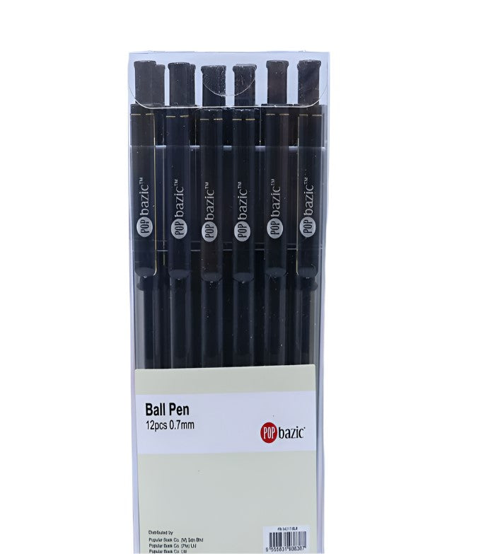 POP BAZIC Ball Pen 0.07mm Set Of 12 – Popular Book Company Pte Ltd