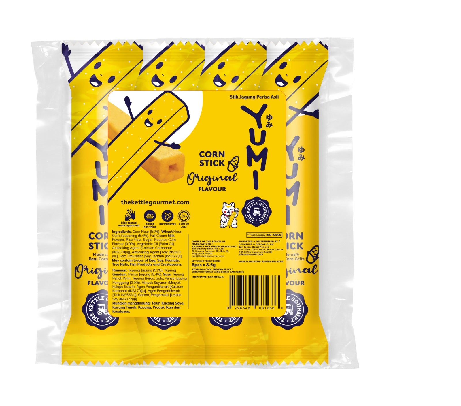 YUMI CORN STICK ORIGINAL 8S 68G – Popular Book Company Pte Ltd