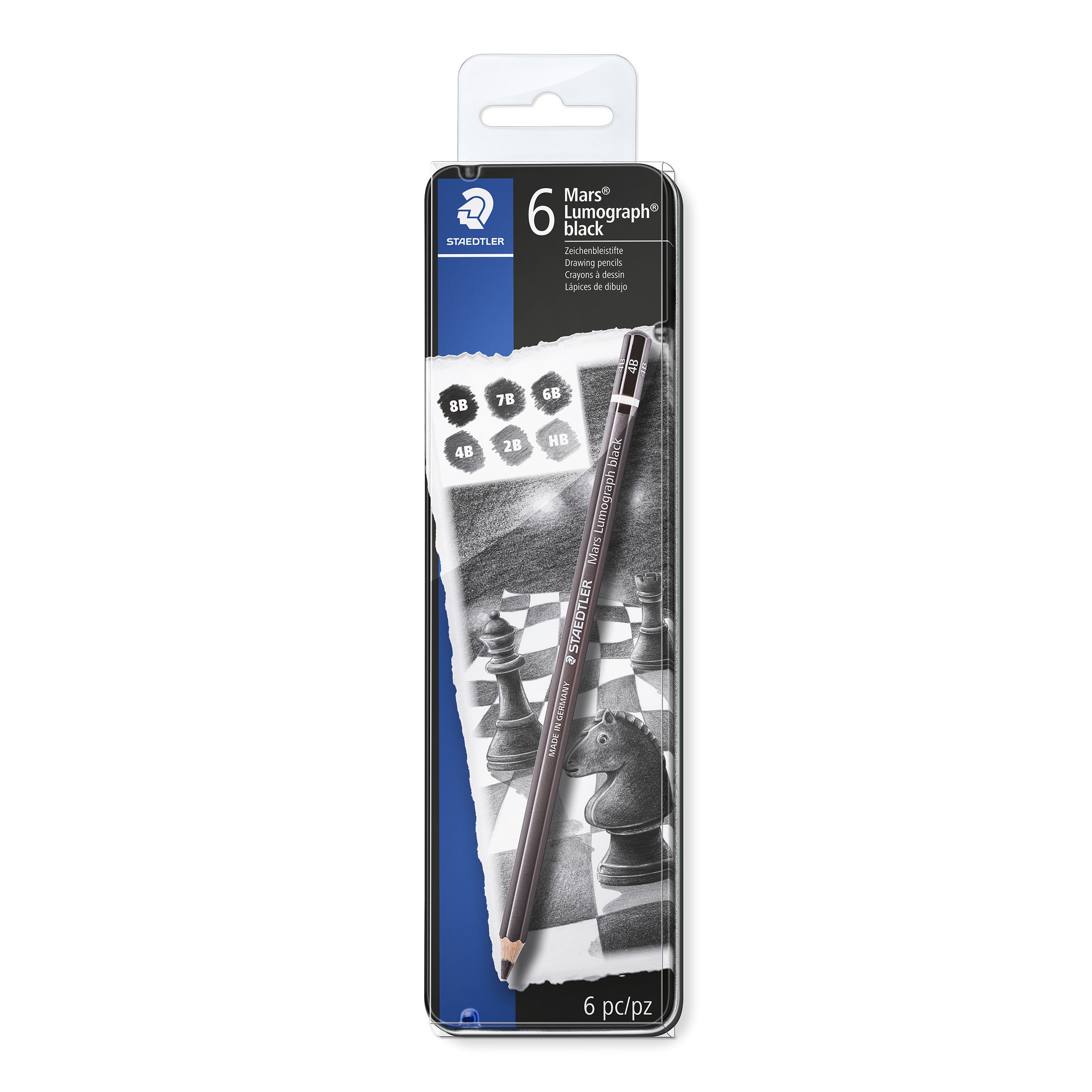 STAEDTLER Mars® Lumograph® black 100B Drawing pencil Metal Box ...