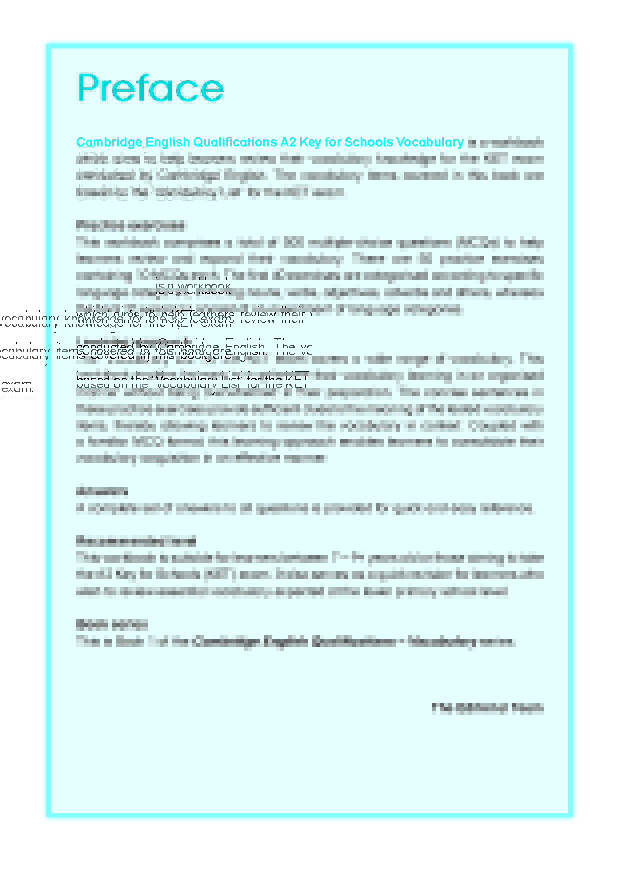 Cambridge English Qualifications – A2 Key for Schools Vocabulary (KET ...