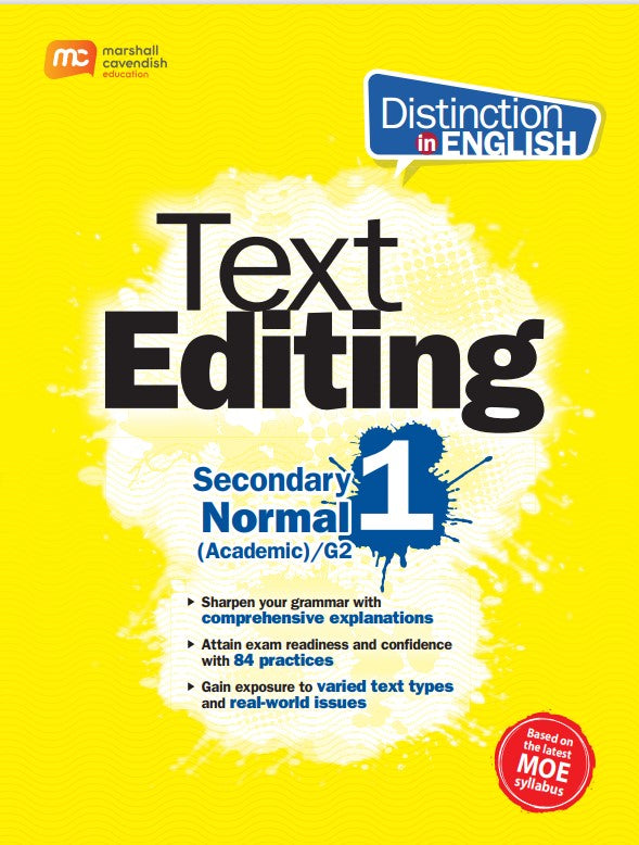Secondary 1 Normal Academic/g2 Distinction In English Text Editing 2nd ...