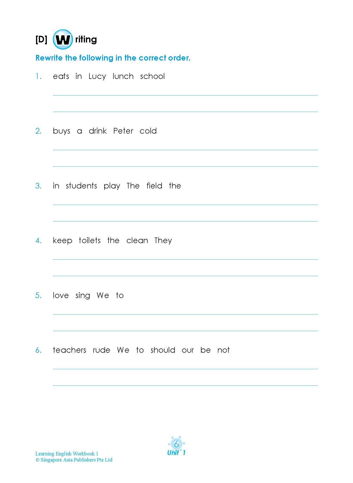 LEARNING ENGLISH Workbook 1 – Popular Book Company Pte Ltd