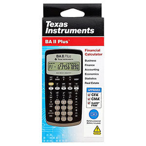 Texas Instrument BAII PLUS Financial Calculator – Popular Book Company ...