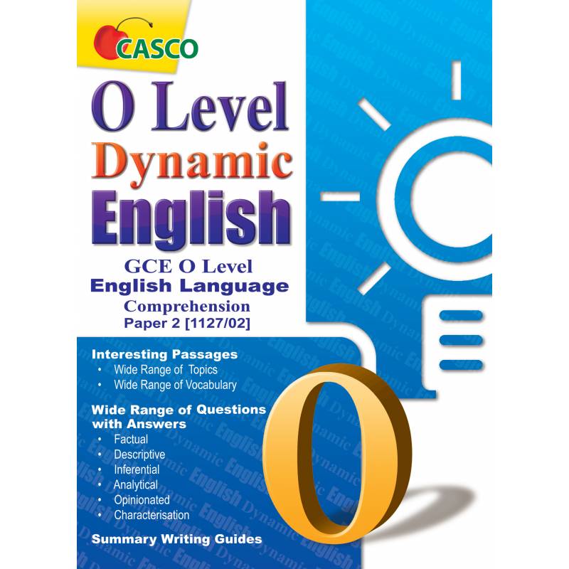 O-Level Dynamic English Comprehension Paper 2 (1127/02) – Popular Book ...