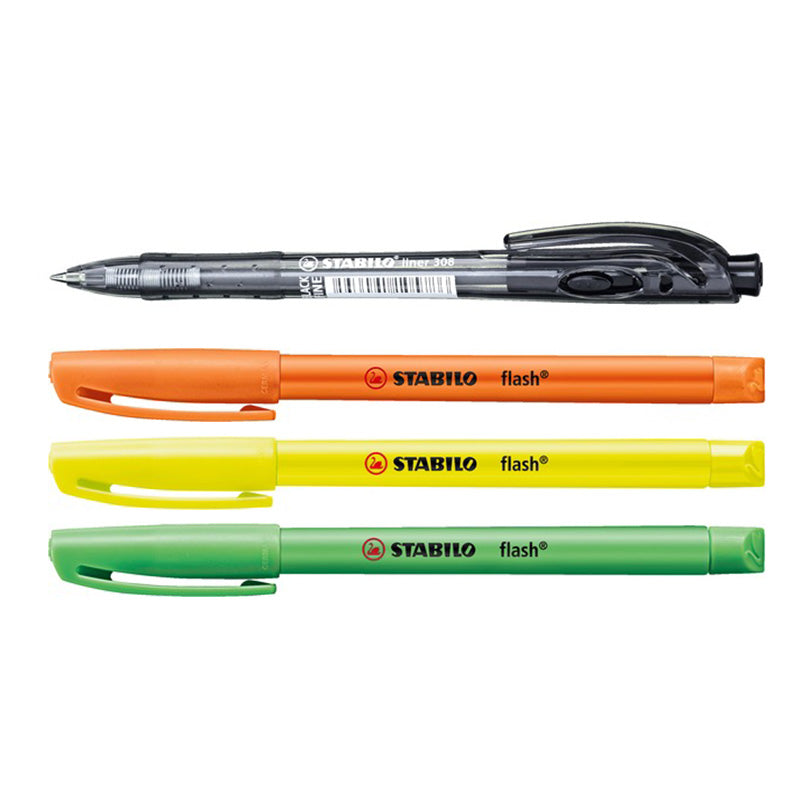 Stabilo Flash Highlighters With Ballpoint Pen – Popular Book Company ...