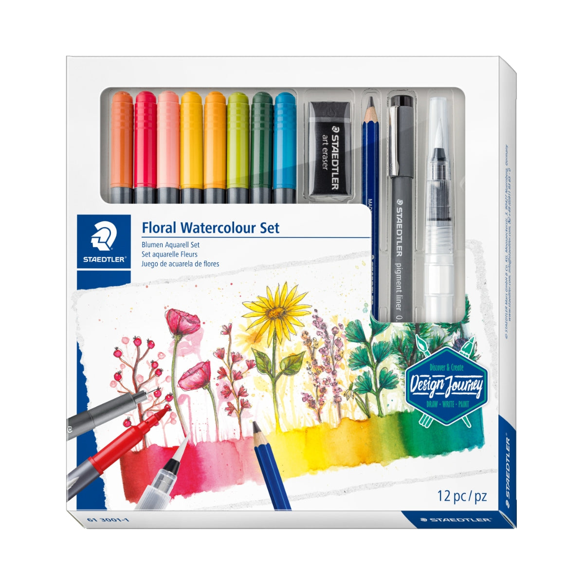 Staedtler Design Journey Floral Watercolour Set – Popular Book Company ...