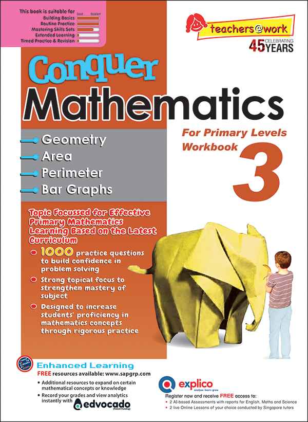 Conquer Mathematics Geometry . Area . Perimeter . Bar Graphs Workbook ...