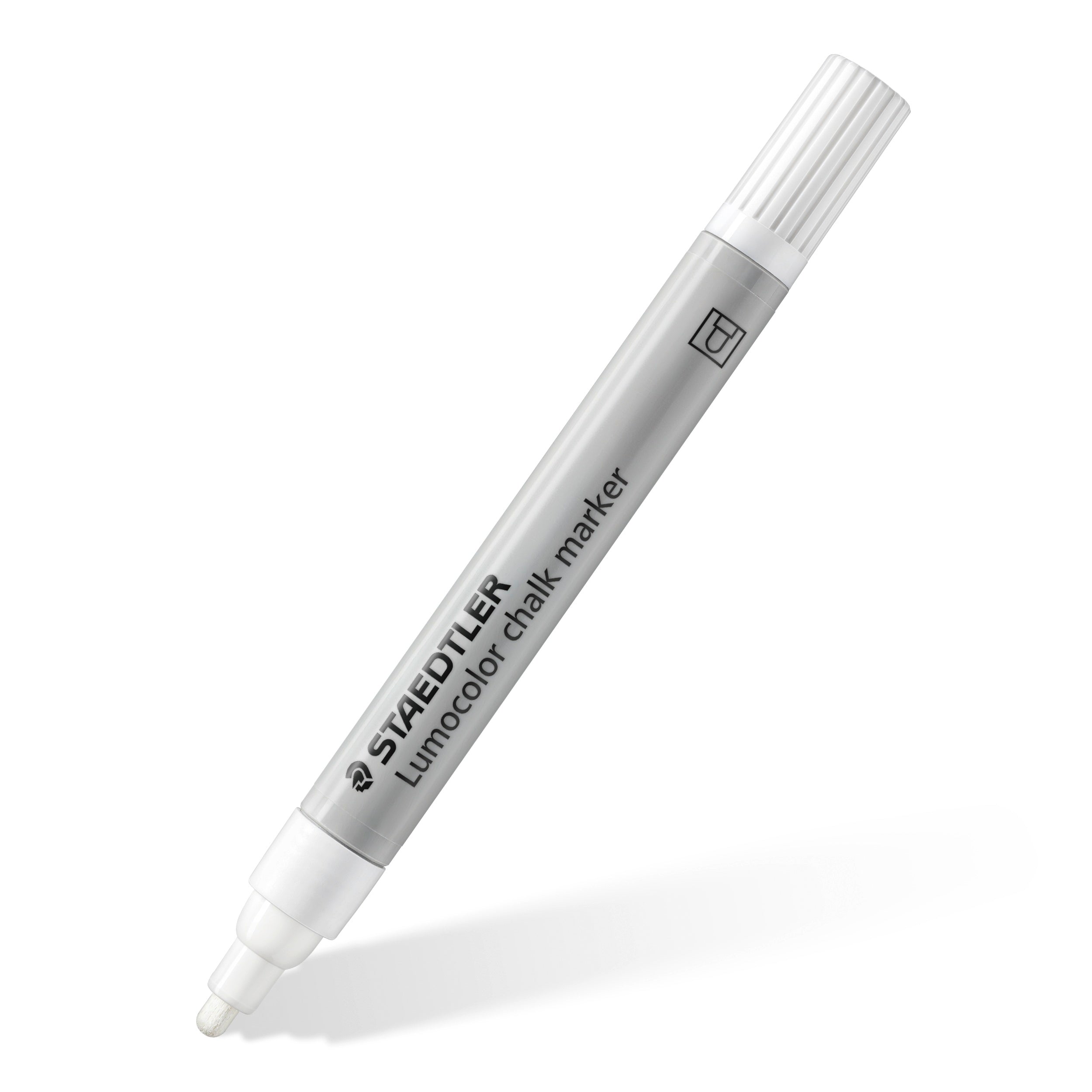 STAEDTLER LUMOCOLOUR CHALK MARKER 344 WHITE – Popular Book Company Pte Ltd
