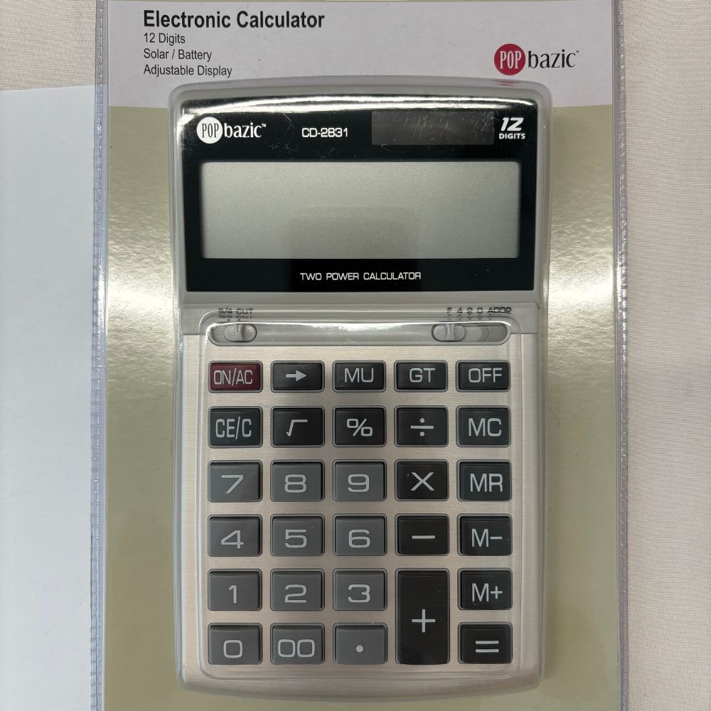 POP BAZIC Calculator 12 Digits CD2831 – Popular Book Company Pte Ltd