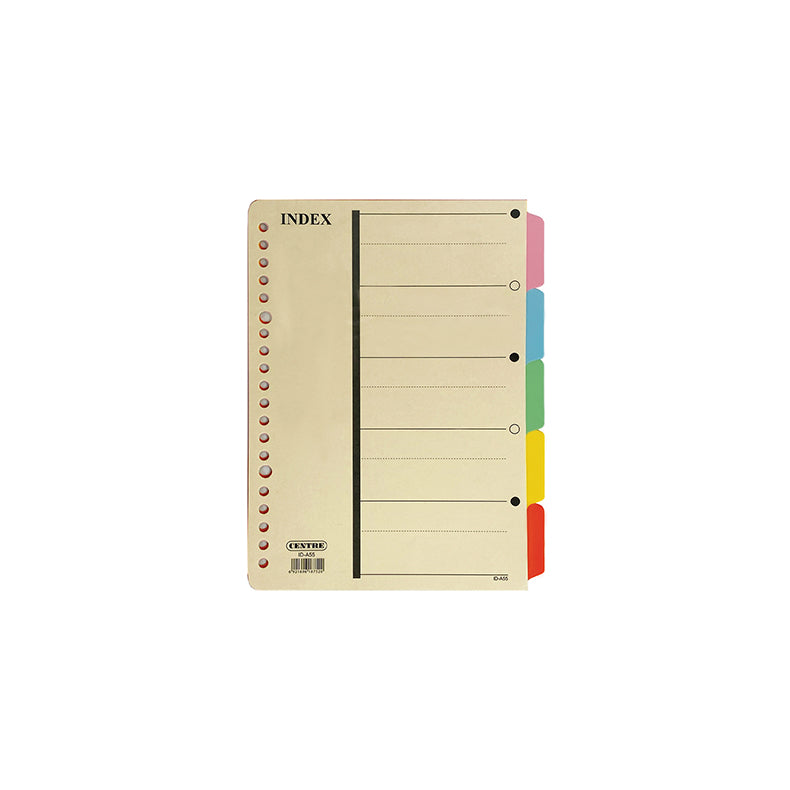 Centre 5-colour Paper Index Divider A5 – Popular Book Company Pte Ltd