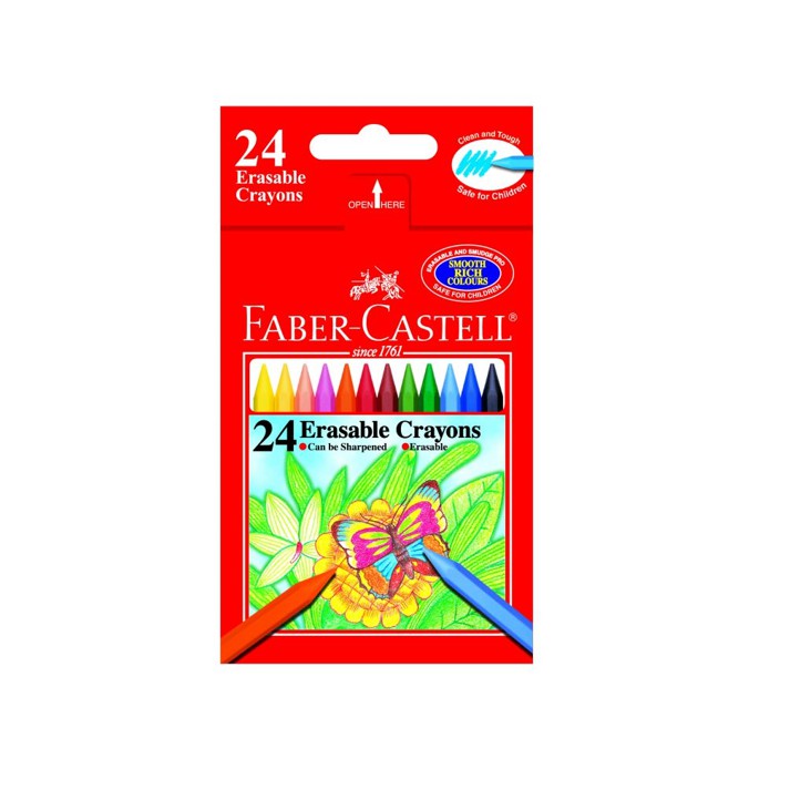 Faber-Castell Erasable Crayons, Pack of 24-122324 – Popular Book ...
