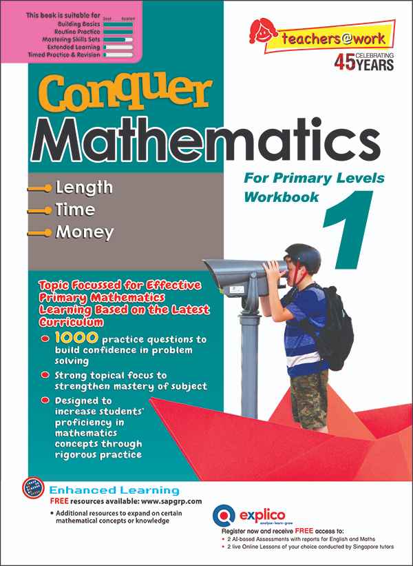 Conquer Mathematics Length . Time . Money For Primary Levels Workbook ...