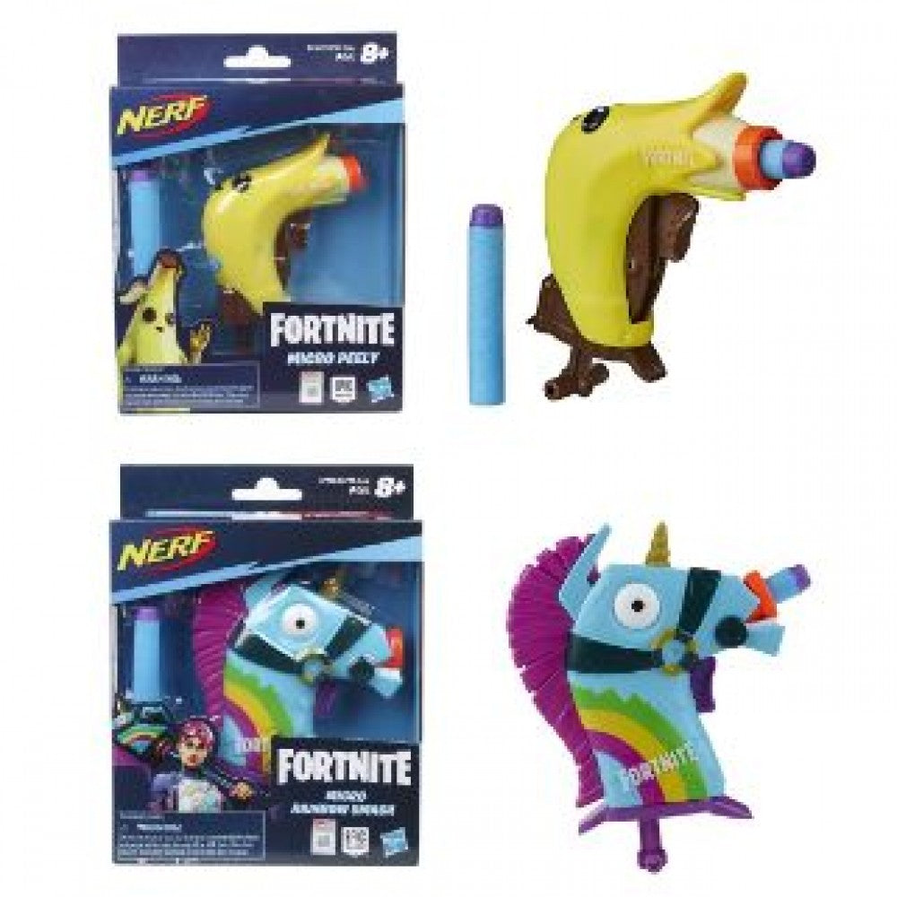 NERF MICROSHOTS FORTNITE PEELY / RAINBOW SMASH BLASTER ASSORTMENTS (RA ...