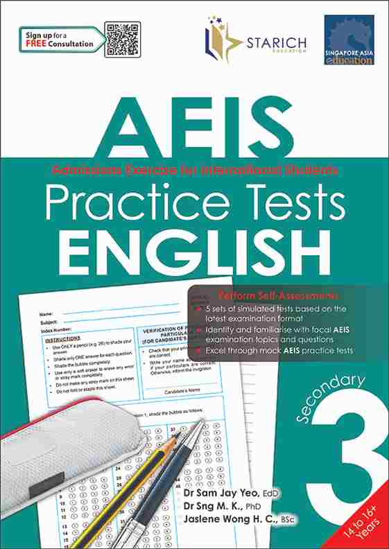 AEIS Practice Tests ENGLISH – Secondary 3 (14 to 16+ Years) – Popular ...