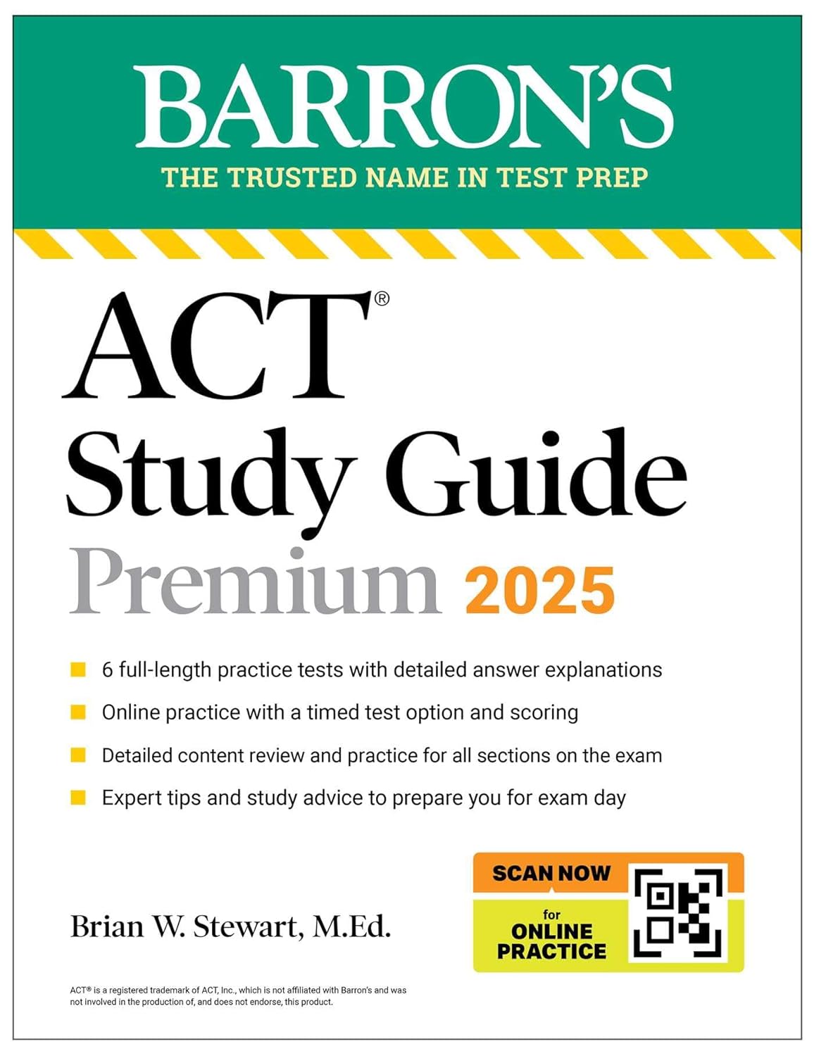 ACT Study Guide Premium, 2025: 6 Practice Tests + Comprehensive Review ...