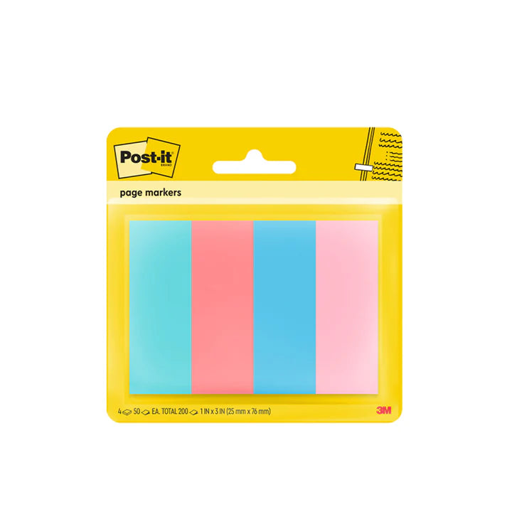 Post-it® 671-4ASST Page Markers, 1x3" – Popular Book Company Pte Ltd