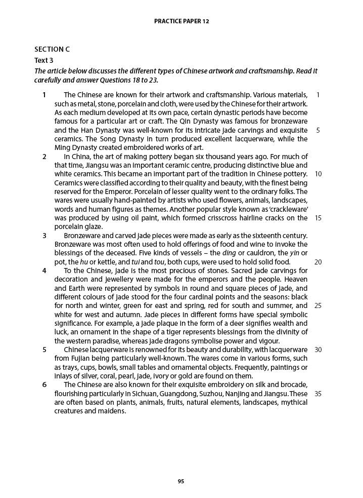 Secondary 2 English Comprehension Practice Papers – Popular Book ...