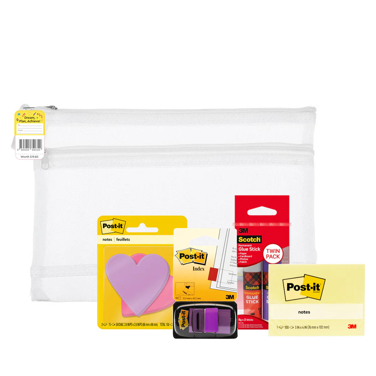 Post-it® Stat Pouch Stationery Pouch Set Value Pack – Popular Book ...