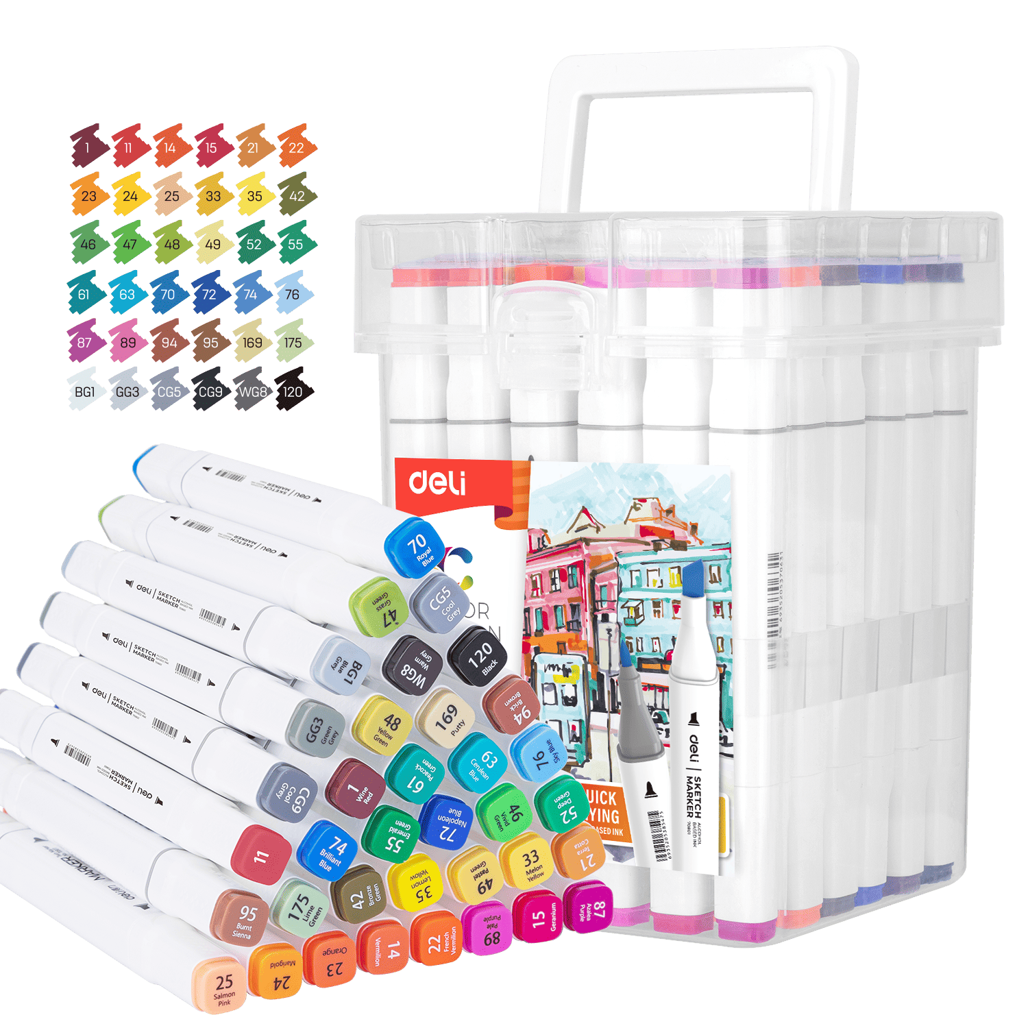 DELI SKETCH MARKER 24 COLOURS – Popular Book Company Pte Ltd