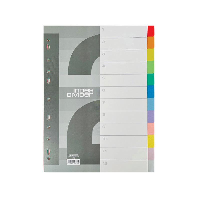 Centre Pp Index Dividers 12-colour – Popular Book Company Pte Ltd