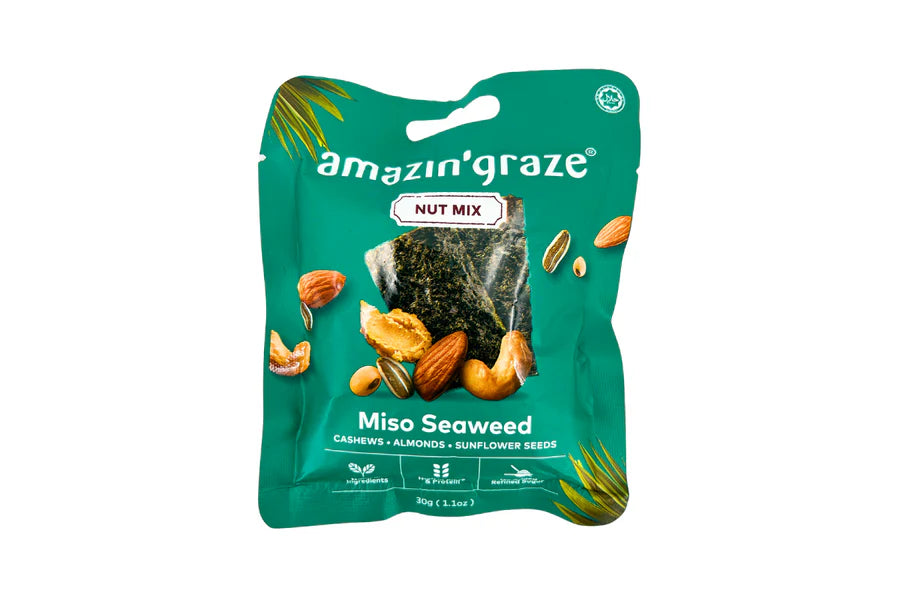 Amazin Graze Miso Seaweed Nut Mix 30g – Popular Book Company Pte Ltd