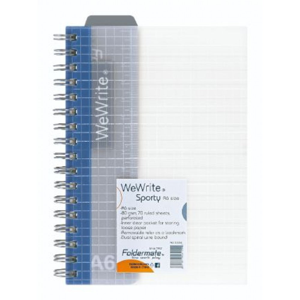 FOLDERMATE WEWRITE SPORTY SERIES SPIRAL NOTE BOOK A6 RED – Popular Book ...