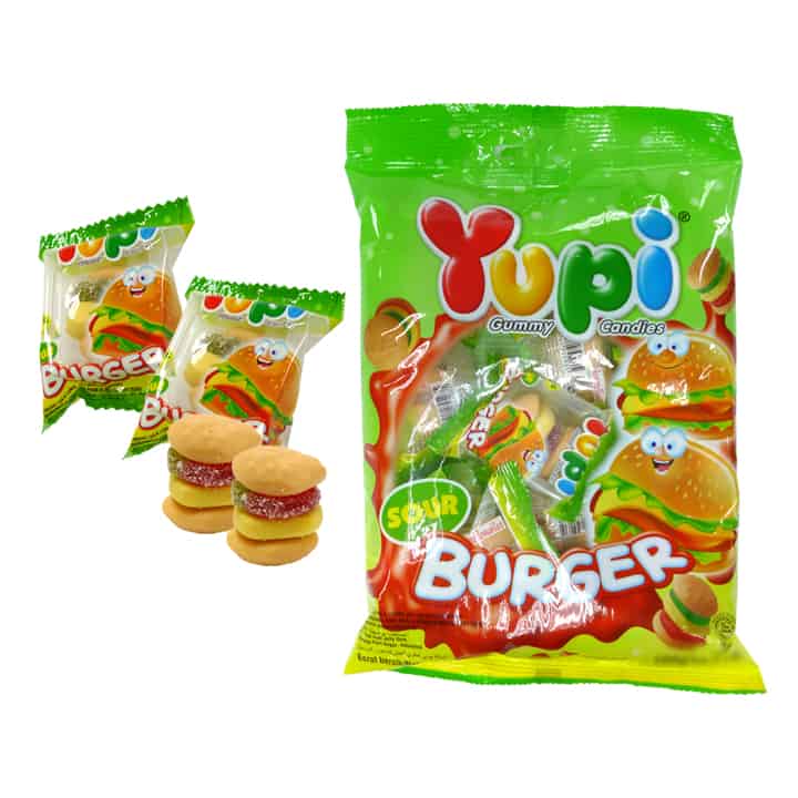 YUPI SOUR MINI BURGER 84G – Popular Book Company Pte Ltd
