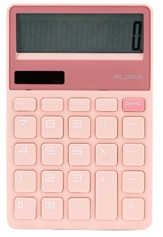 DELI NUSIGN CALCULATOR 12 DIGIT DUAL POWER PINK ENS042 – Popular Book ...
