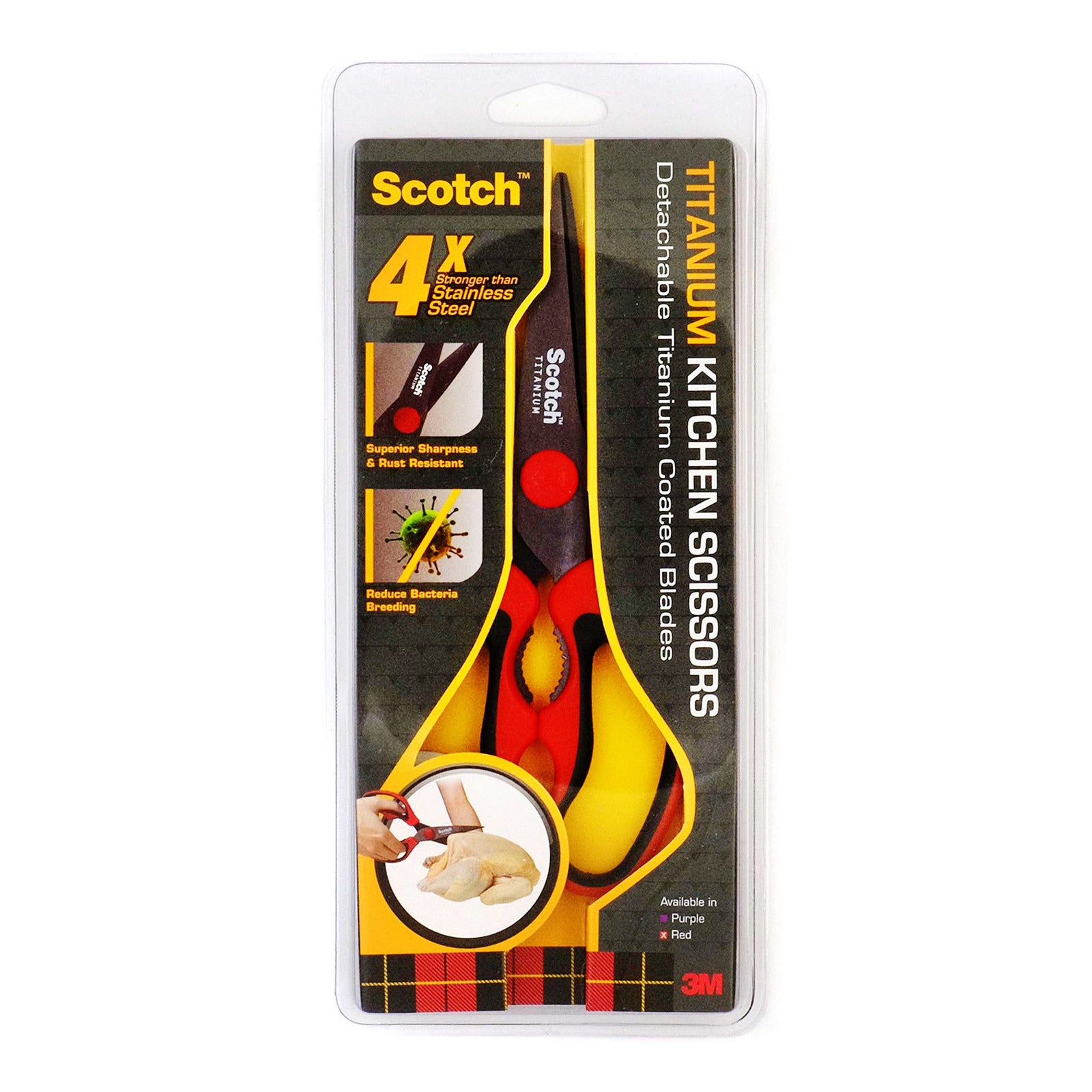 Scotch® KS-DTR Titanium Detachable Kitchen Scissors, Red – Popular Book ...