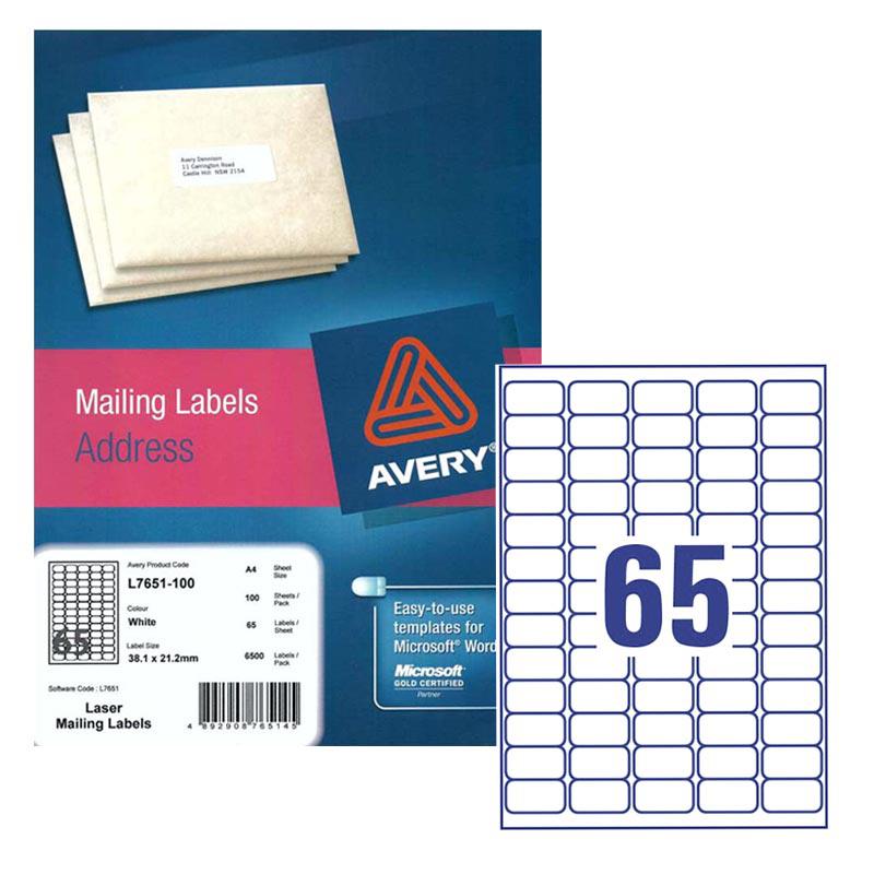 Avery Label L7651-10 38.5X1.2mm – Popular Book Company Pte Ltd