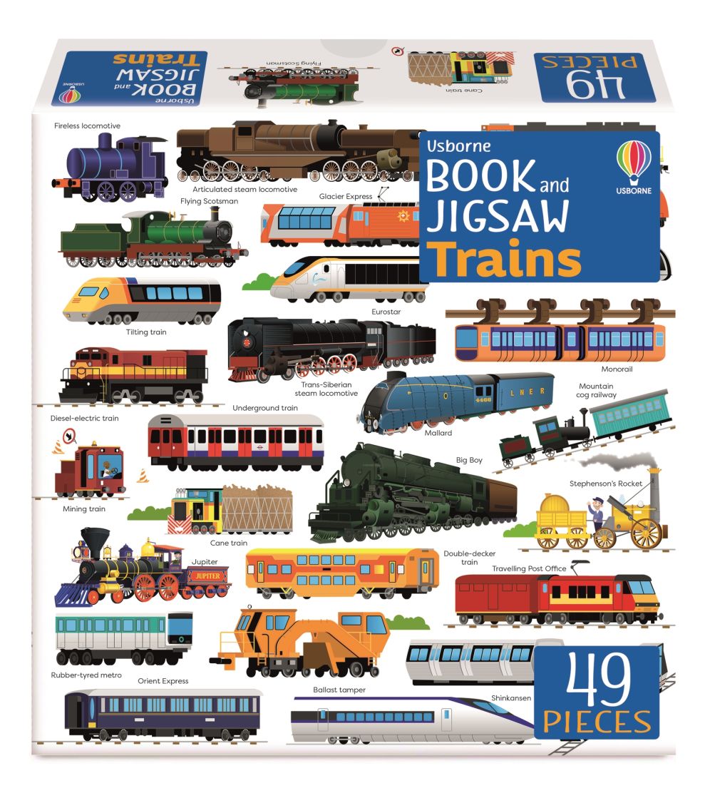 Usborne Book & Jigsaw: Trains – Popular Book Company Pte Ltd