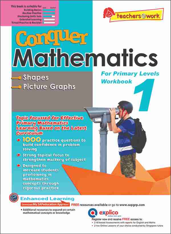 Conquer Mathematics (Shapes • Picture Graphs) For Primary Levels Workb ...