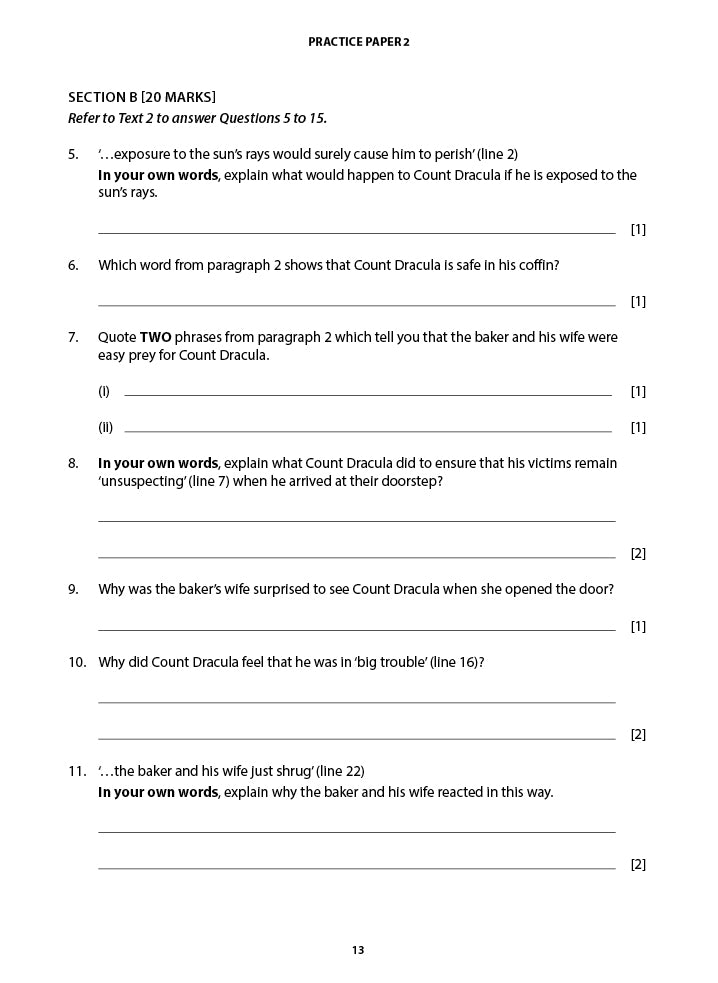 Secondary 2 English Comprehension Practice Papers – Popular Book ...