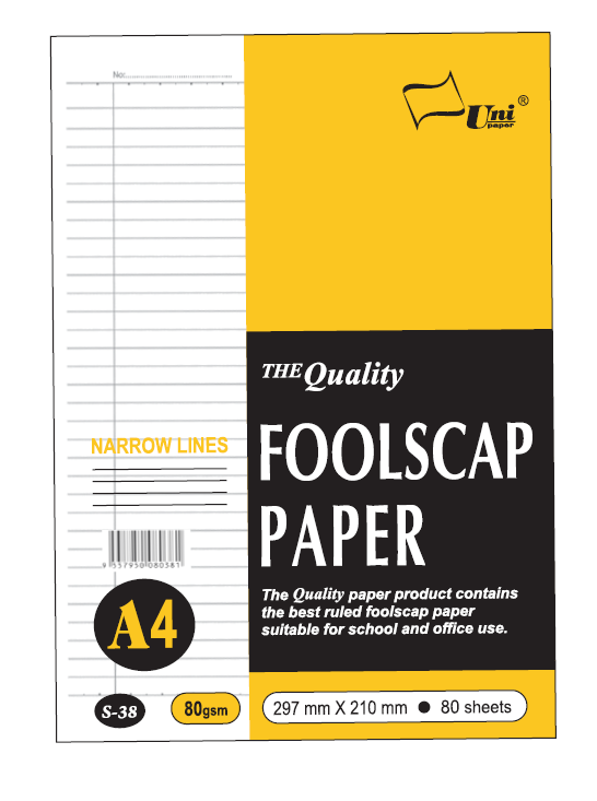 Uni S38N F/C Paper A4 80G 80'S NL – Popular Book Company Pte Ltd