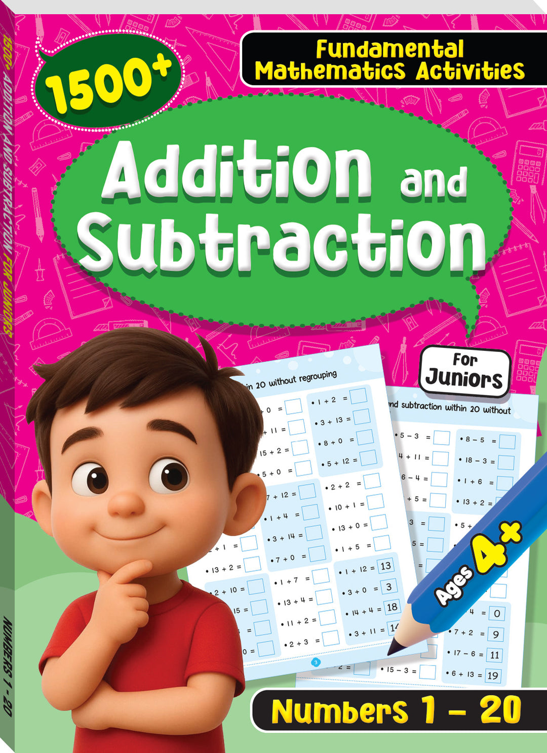 Nursery Fundamental Math Activity: Addition & Subtraction 1-20 ...