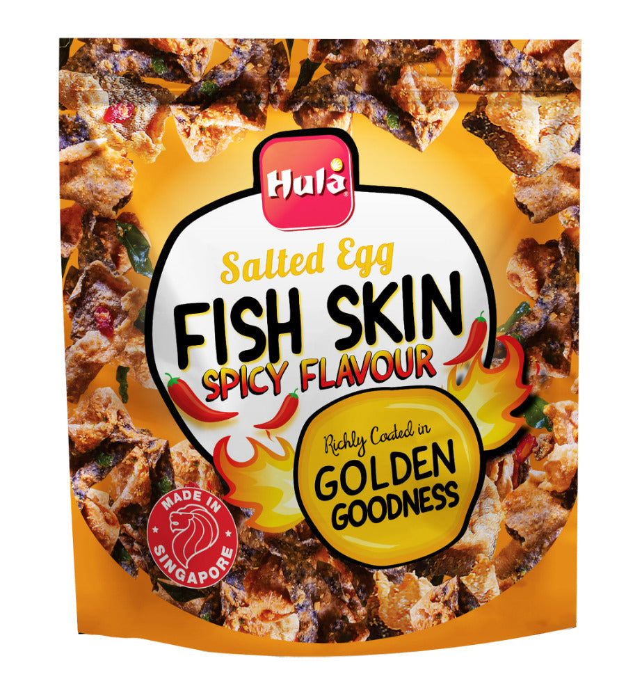 Hula Salted Egg Fish Skin - Spicy 200g – Popular Book Company Pte Ltd