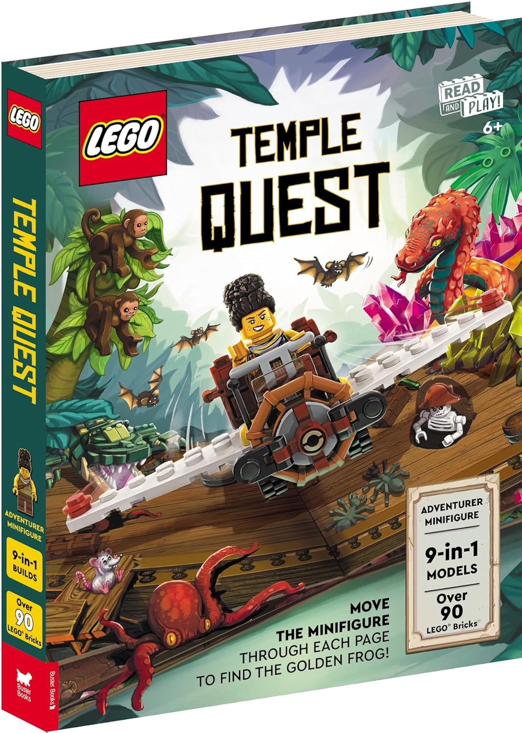 Lego Books: Temple Quest (with Adventurer Minifigure, Nine Buildable M ...