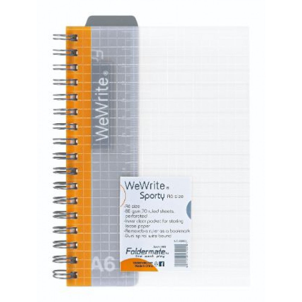 FOLDERMATE WEWRITE SPORTY SERIES SPIRAL NOTE BOOK A6 RED – Popular Book ...