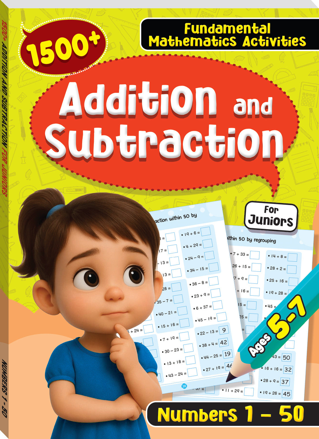 K1 Fundamental Math Activity: Addition & Subtraction 1-50 – Popular ...